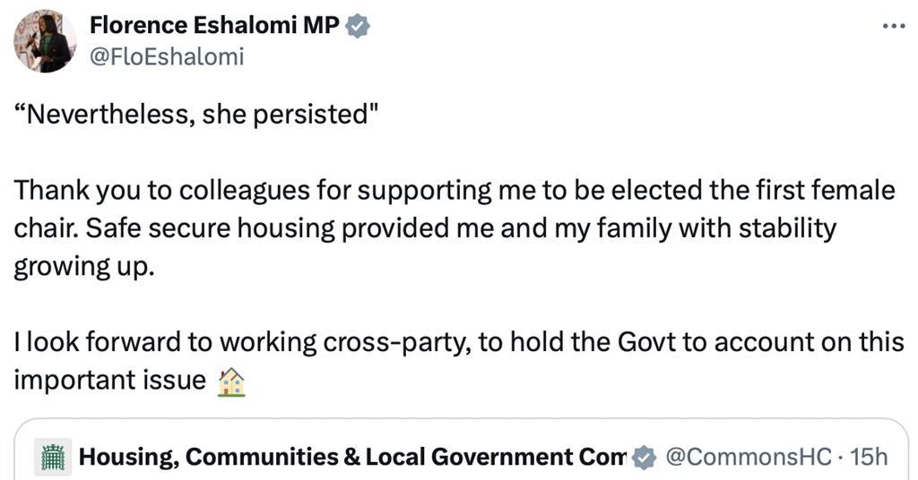 MP who grew up in council house elected chair of housing select ...